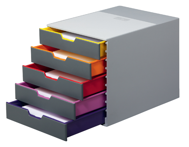 LADENBOX DURABLE VARICOLOR 5 LADEN GRIJS | Office Wageningen